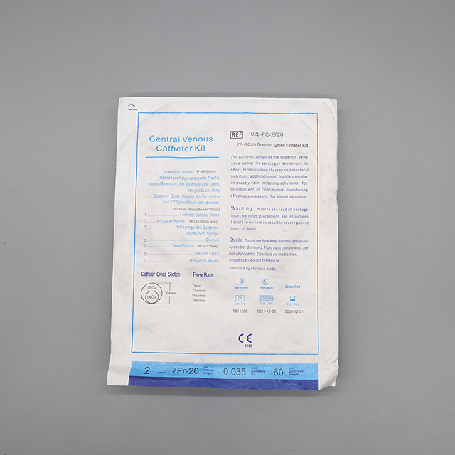 Disposable Medical Double Lumen CVC Kit Central Venous Catheter Kit ...